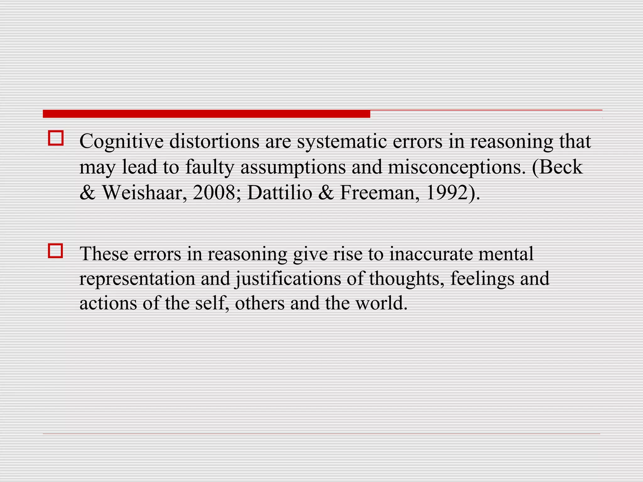 Cognitive distortions among teachers ashwini n.v. | PPT