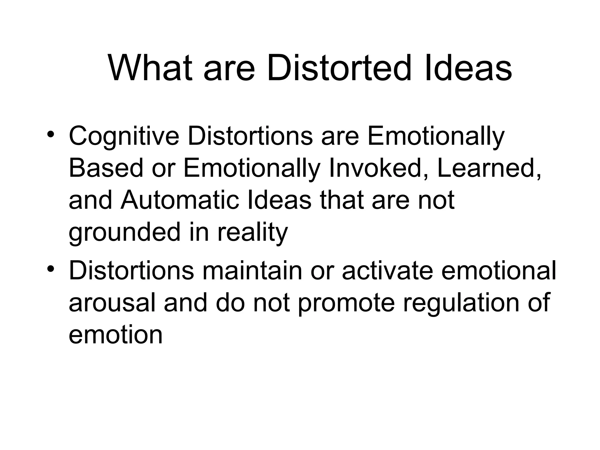 Cognitive distortions and correcting them | PPT