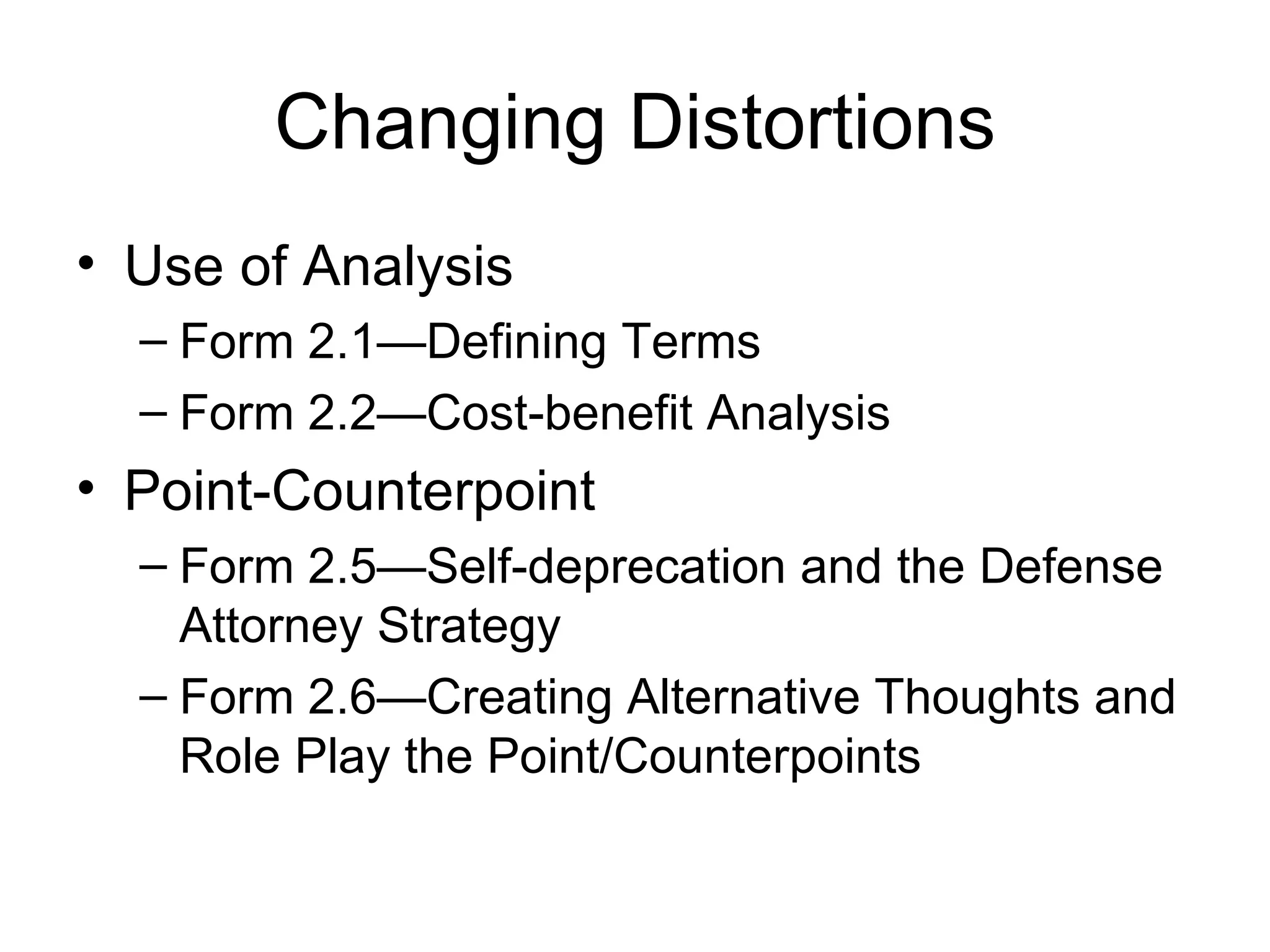 Cognitive distortions and correcting them | PPT