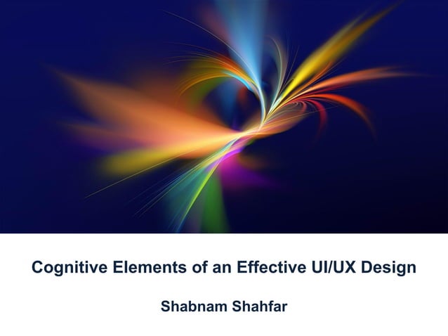 Cognitive elements of an effective UI/UX design | PDF | Technology & Computing