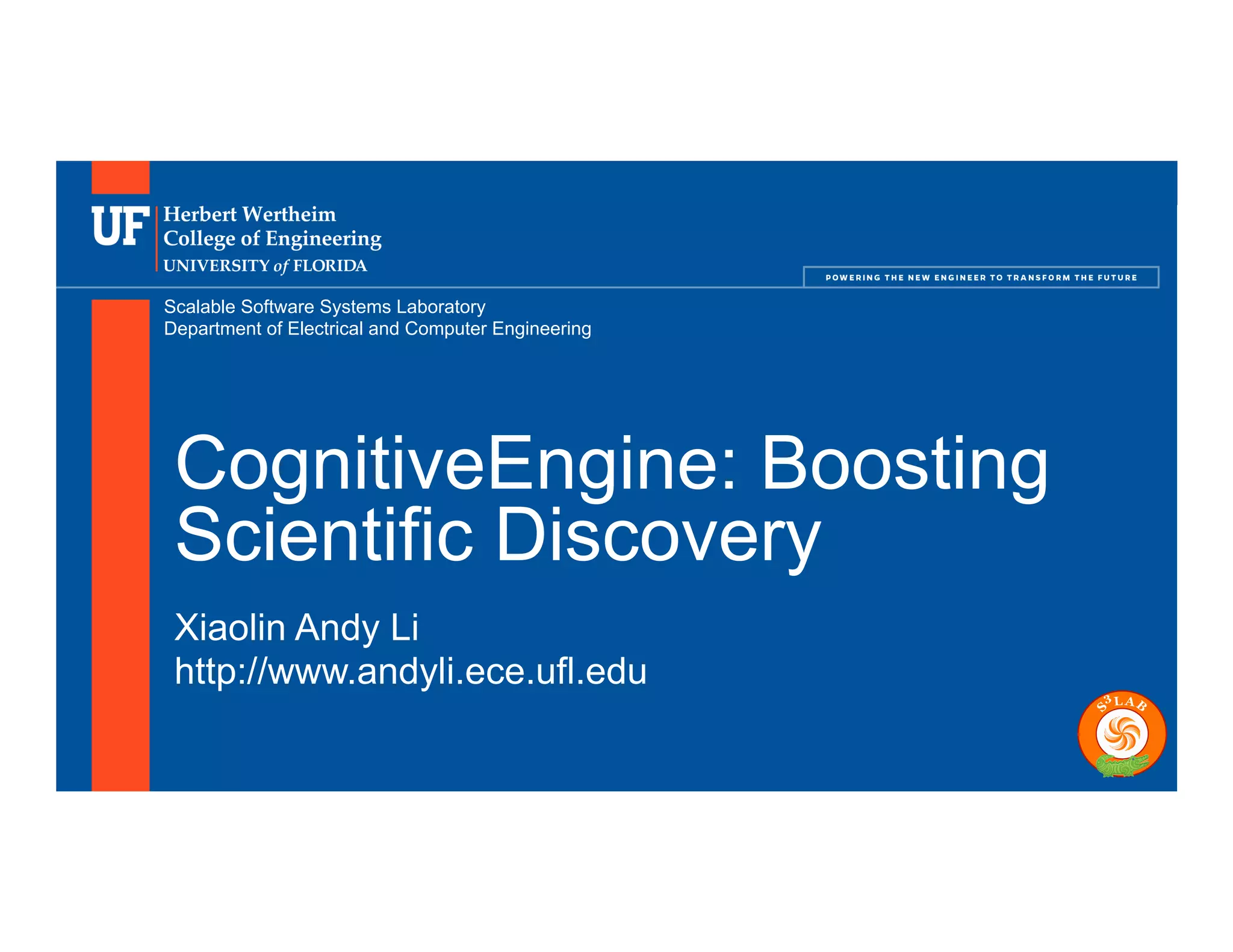 Cognitive Engine: Boosting Scientific Discovery | PPT