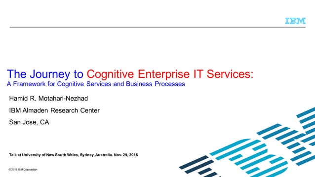 Cognitive Enterprise Services | PPT