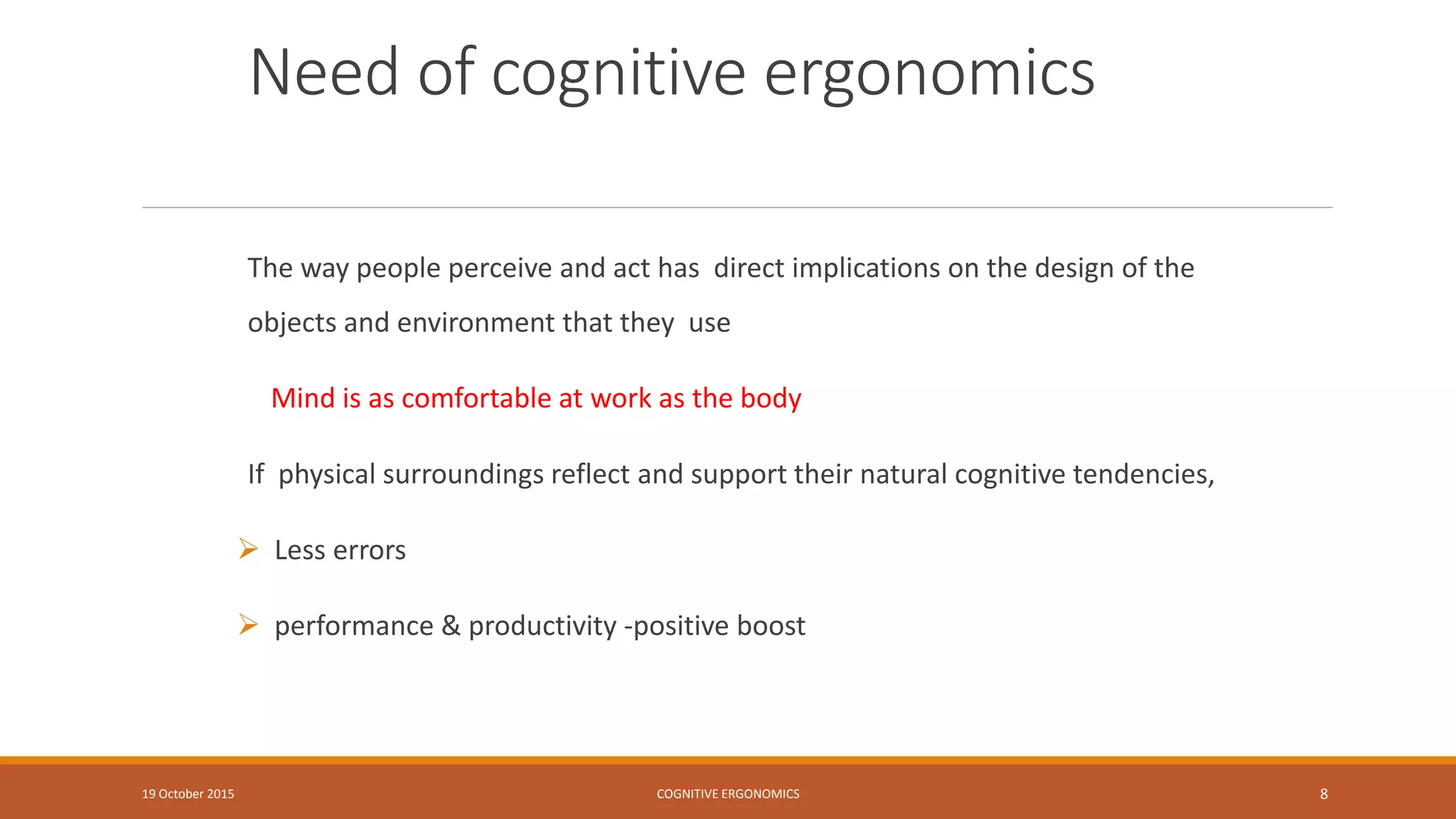 Cognitive ergonomics | PPTX | Brain and Nervous System Disorders ...
