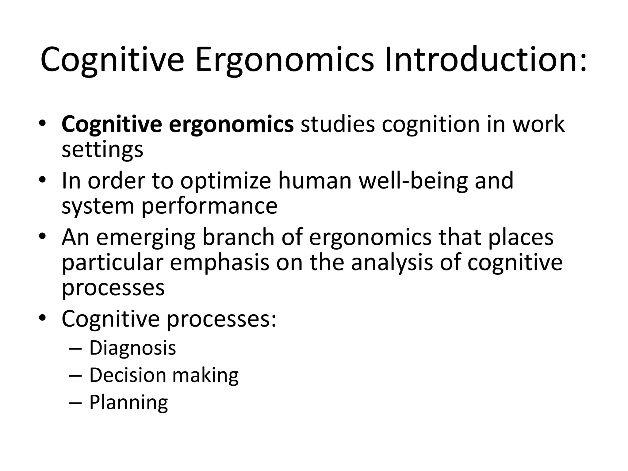 Cognitive ergonomics presentation master copy | PPTX | Artificial ...