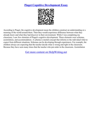Cognitive Essay | PDF