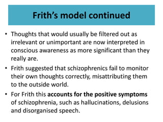 Cognitive Explanations with Evidence (incl Frith).ppt