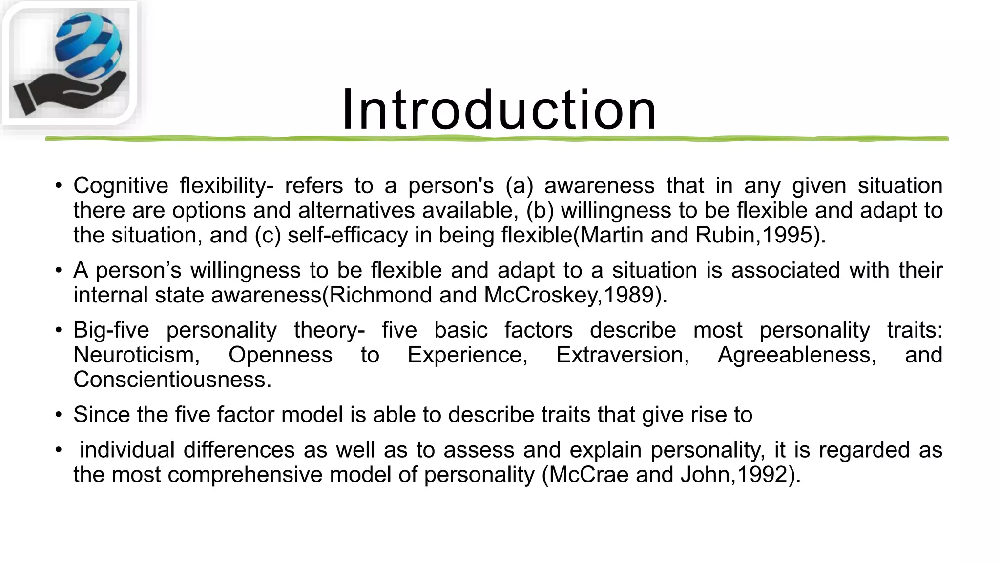 Cognitive Flexibility and Big Five Personality Traits of College ...