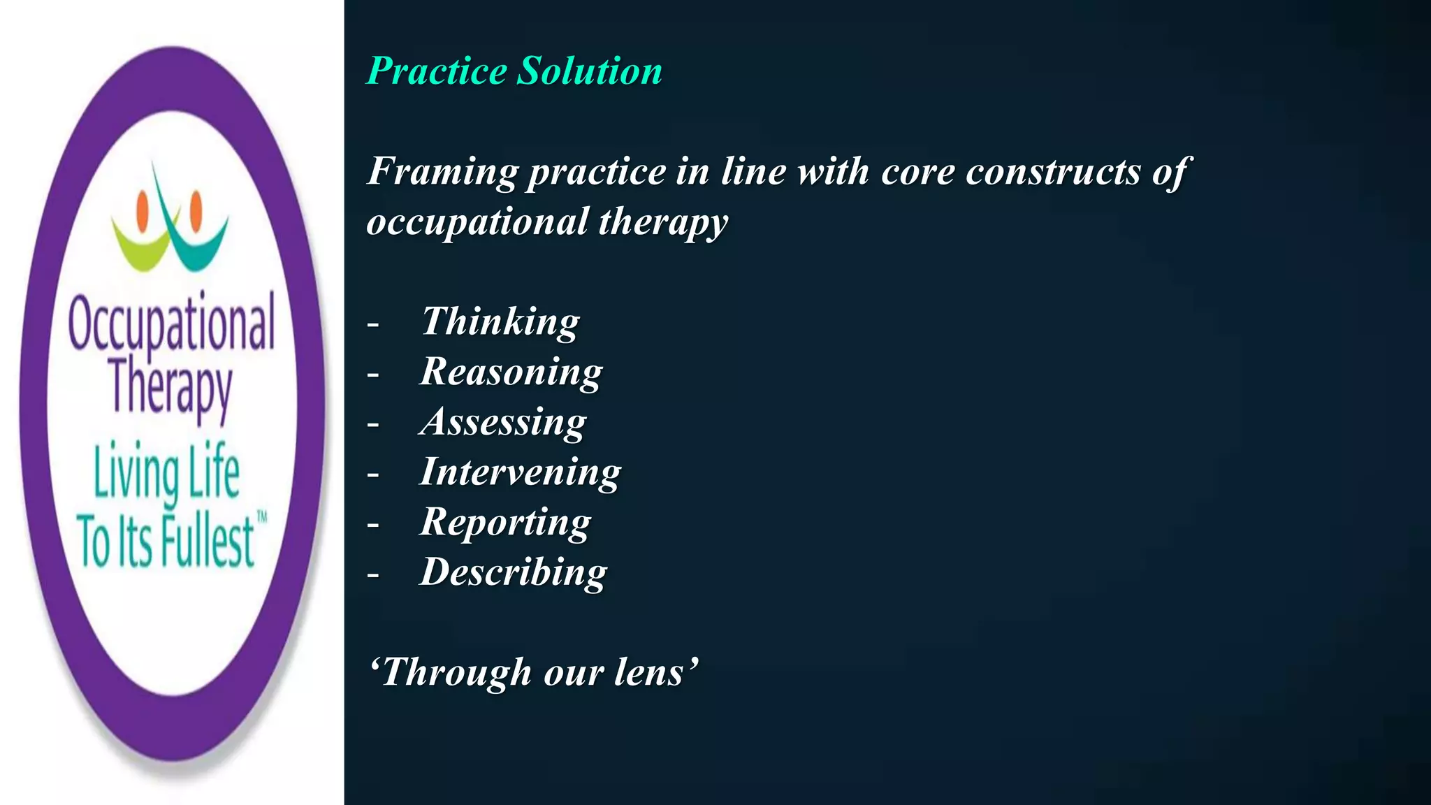 Occupational Therapy Cognitive Functional Evaluation | PPTX