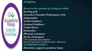 Occupational Therapy Cognitive Functional Evaluation | PPTX