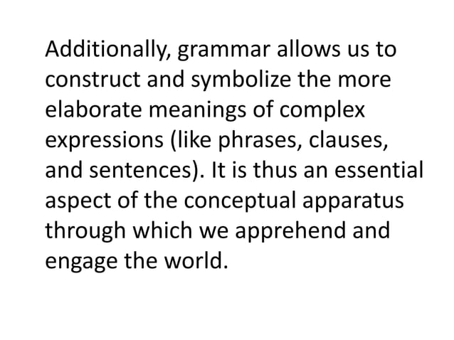 Cognitive Grammar Lesson Pptx