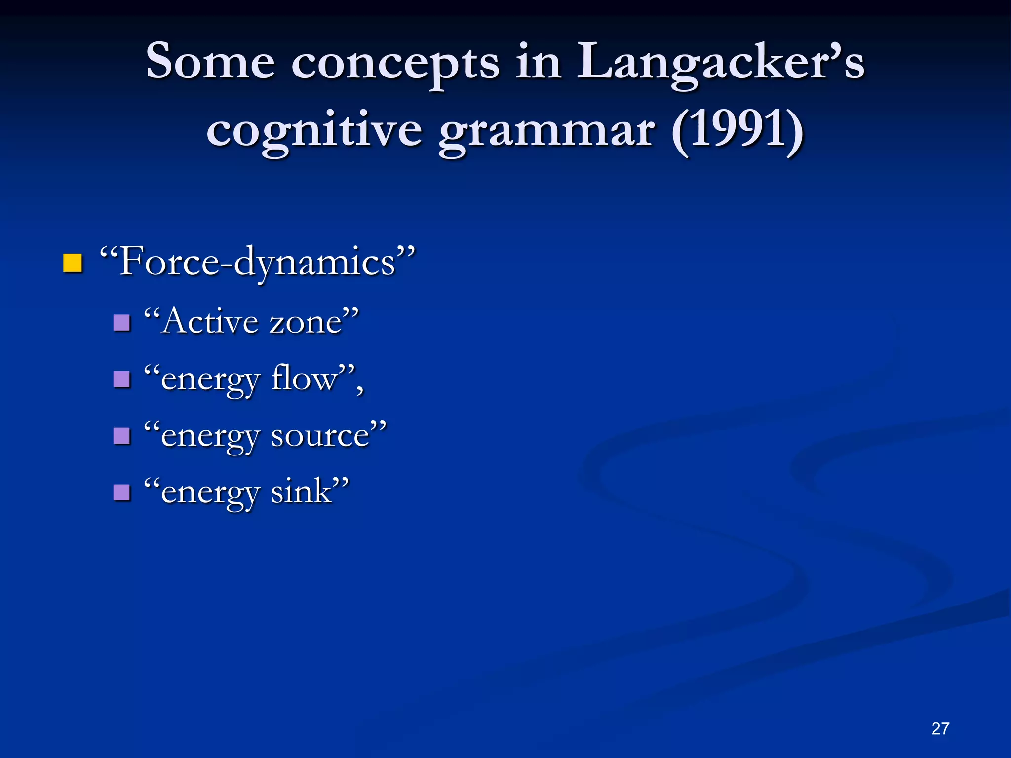 Cognitive Grammar Ppt