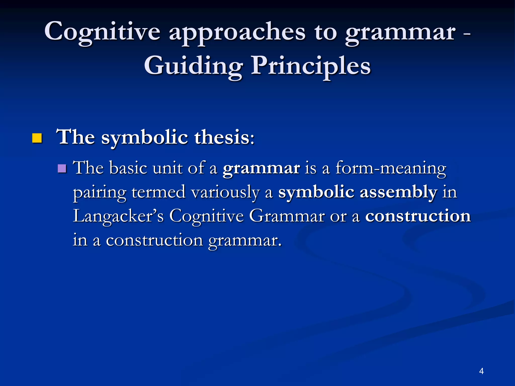 Cognitive Grammar Ppt