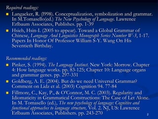 Cognitive grammar | PPT