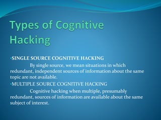 Cognitive hacking | PPTX