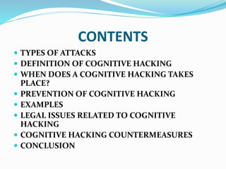 Cognitive hacking | PPTX