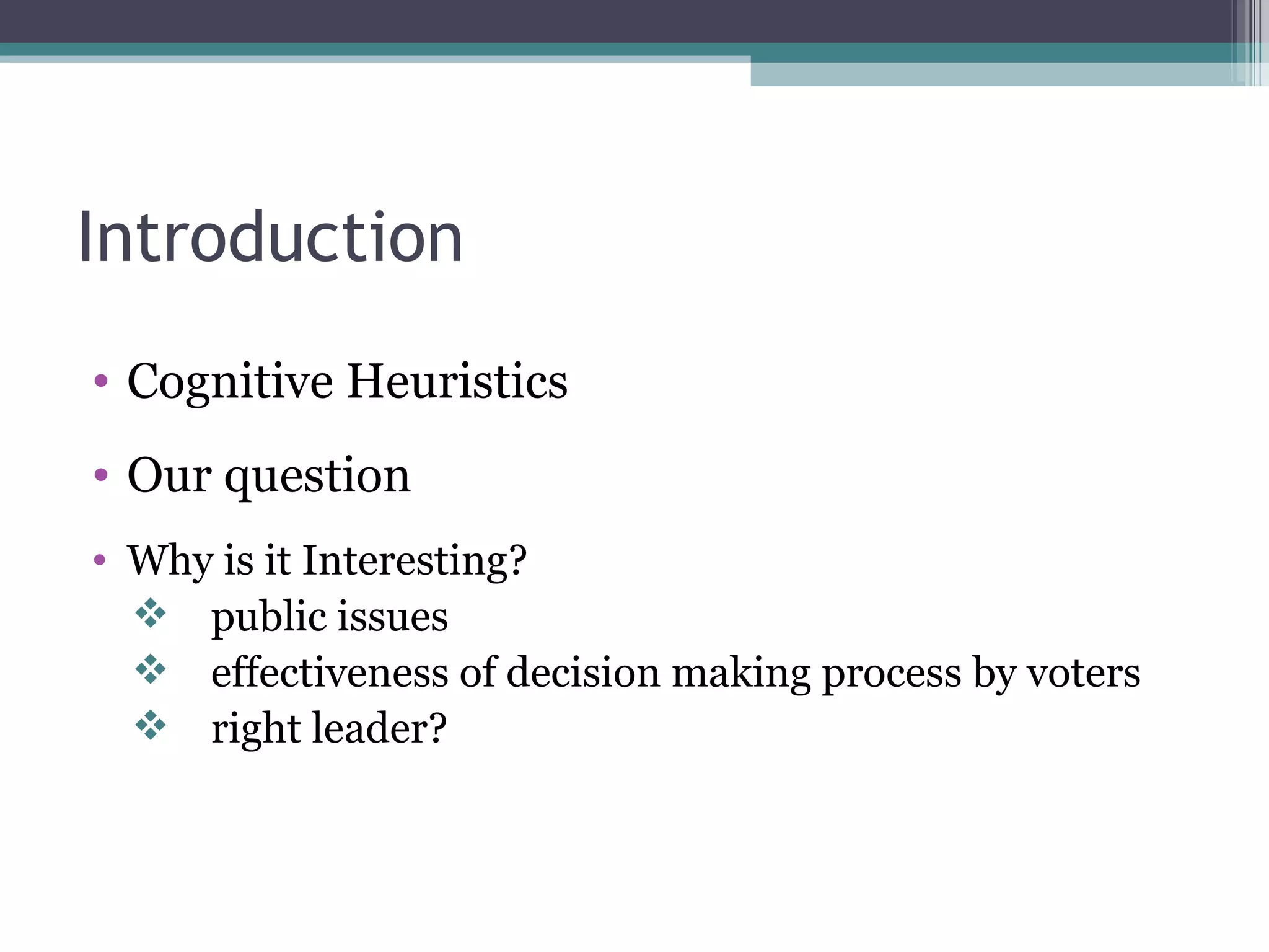 Cognitive heuristic | PPT