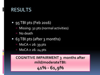 Cognitive impairment after mild and moderate tbi | PPTX