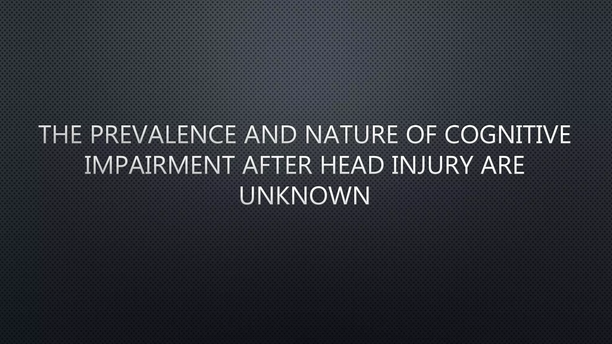 Real world outcomes from TBI | PPTX