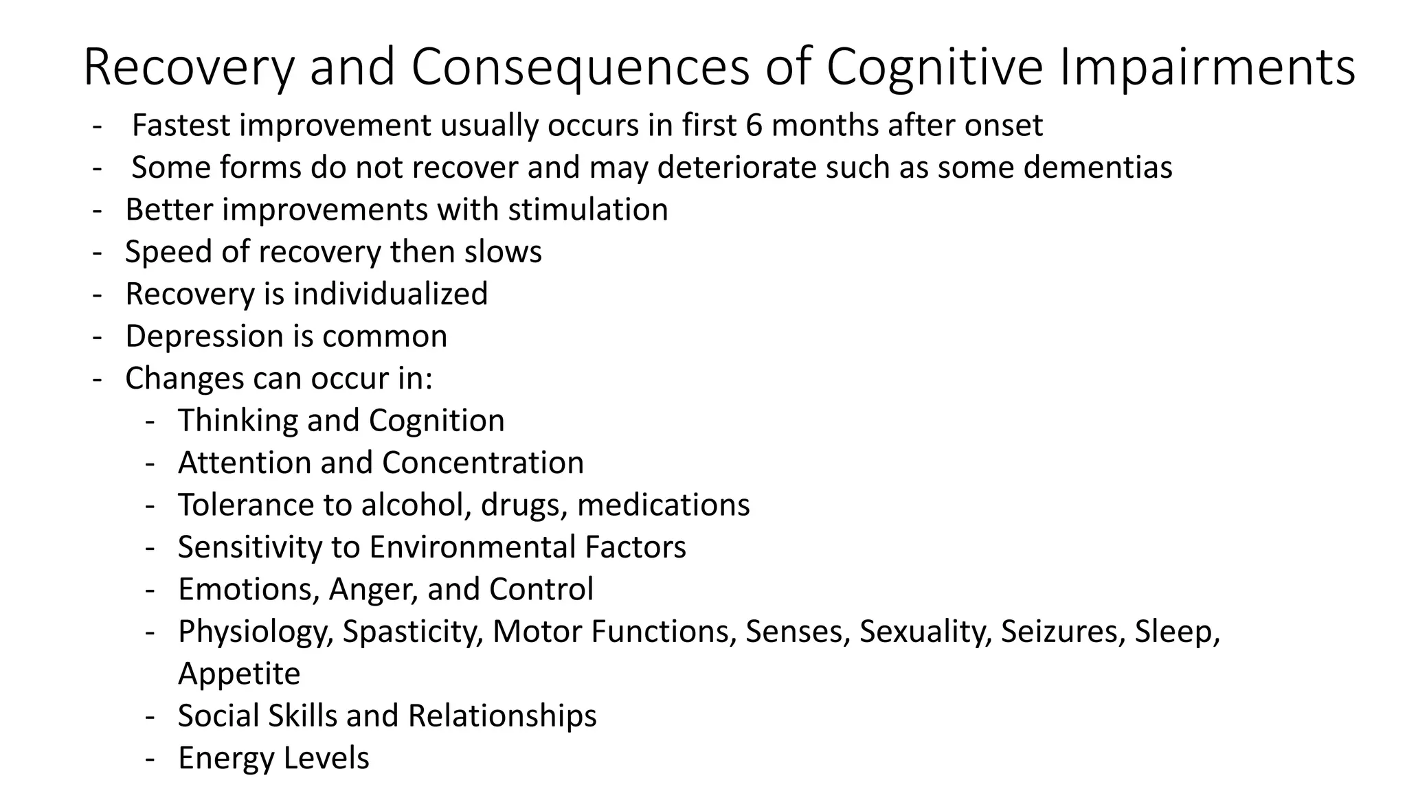Cognitive Impairments and Dementia | PPTX