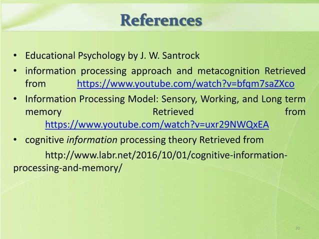 Cognitive information processing approach | PPTX