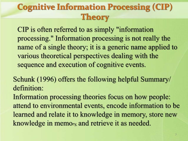 Cognitive information processing approach | PPTX