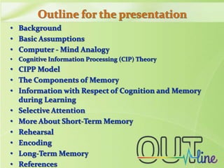 Cognitive information processing approach | PPT