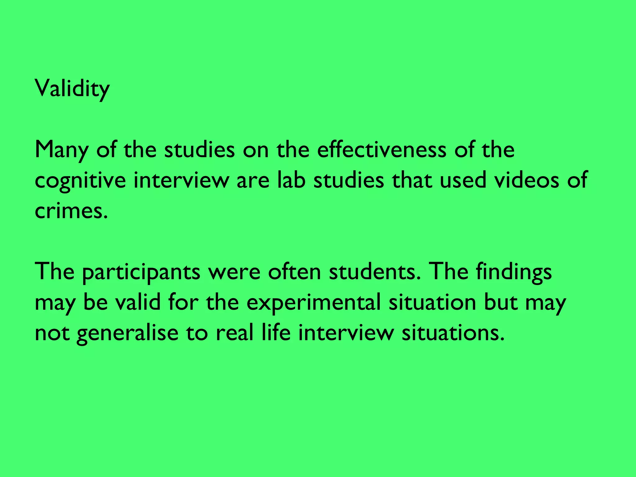 Cognitive interview | PPT