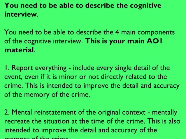 Cognitive interview | PPT