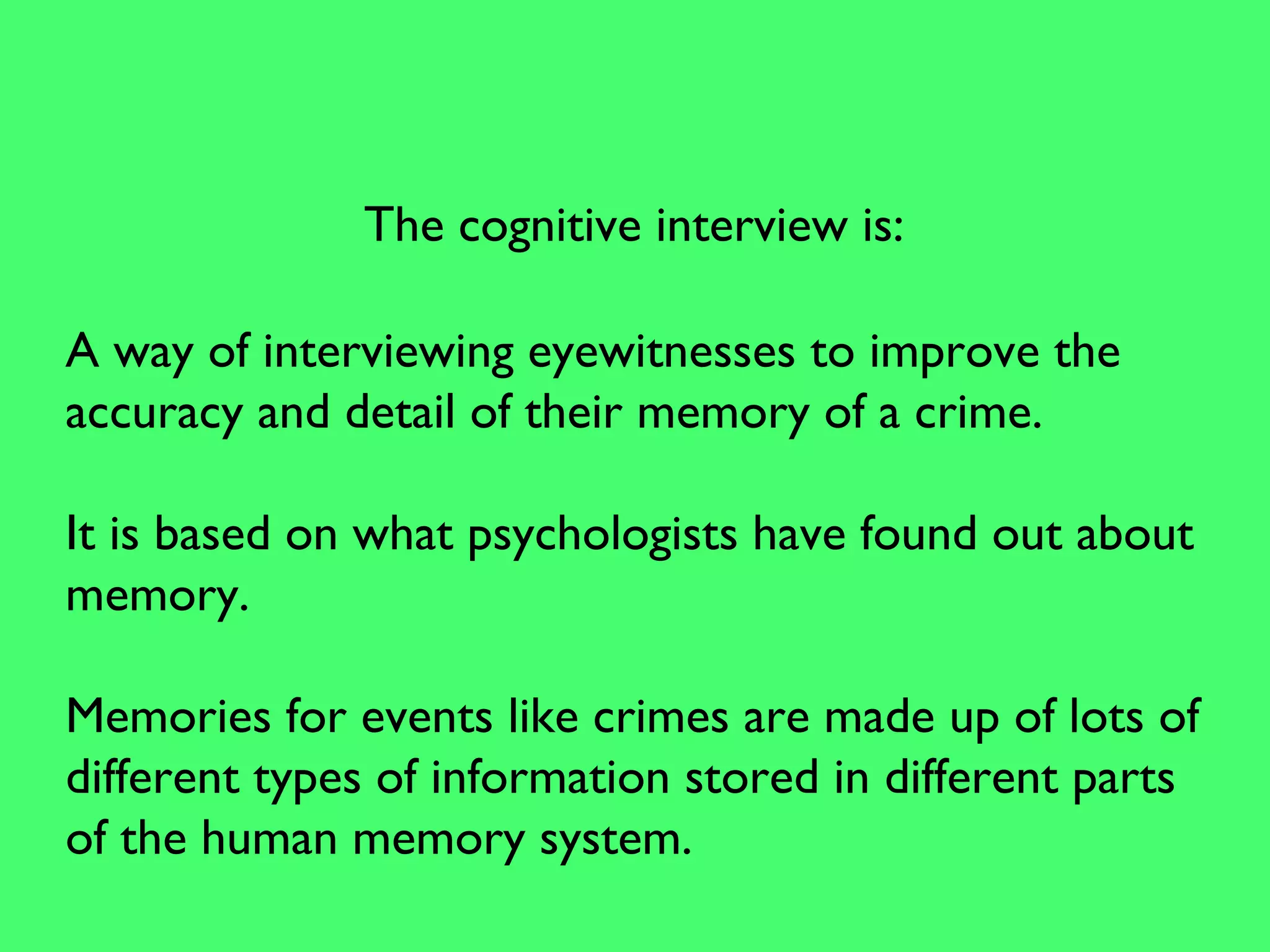 Cognitive interview | PPT