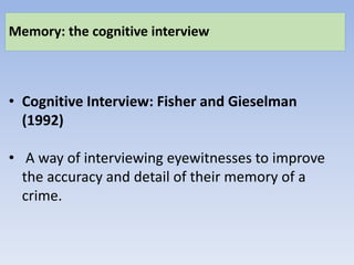 Cognitive interview1 | PPTX