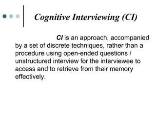 Cognitive interviewing | PPT