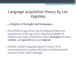 Cognitive language acquisition theories presentation | PPTX