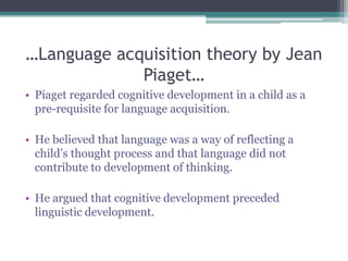 PPT Jean Piaget's Language Development Theory (: PowerPoint, 50% OFF