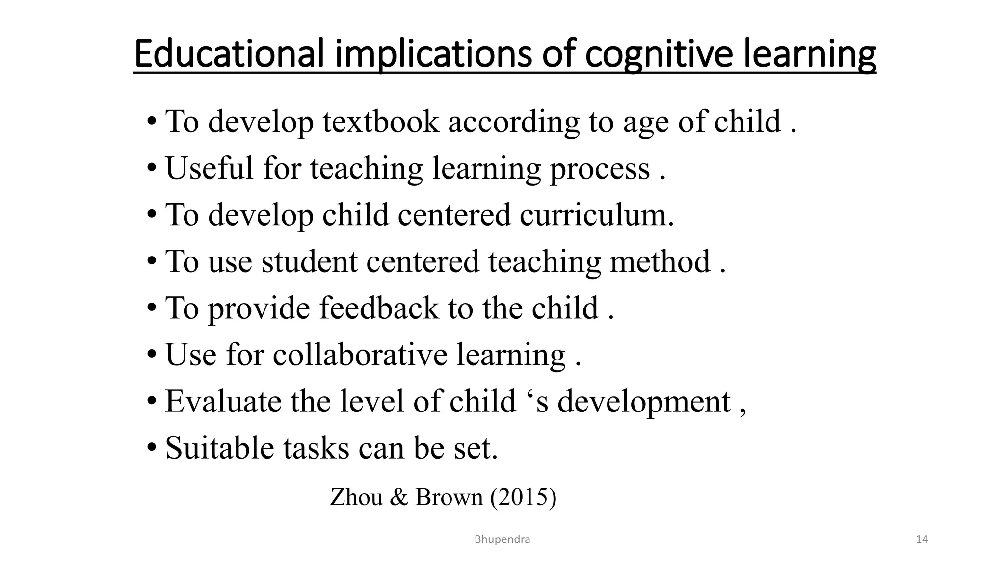 Cognitive Learning - Jean piaget.pptx, Slides | PPTX