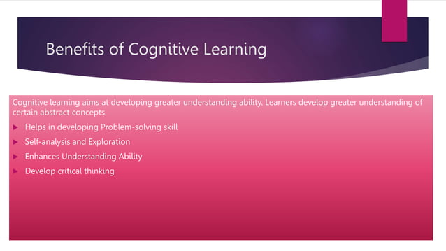 cognitive learning theories in education | PPTX