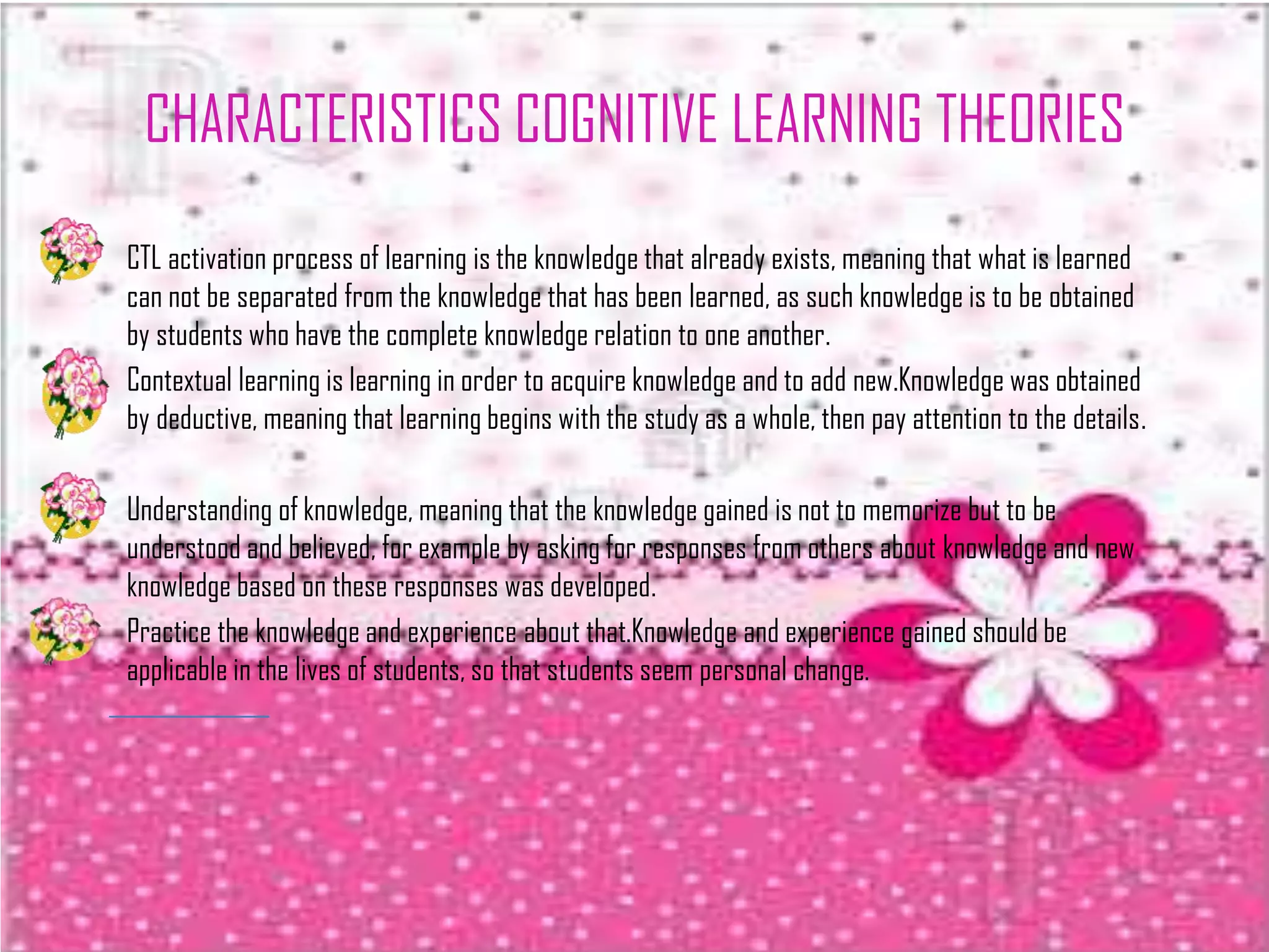 Cognitive learning theories | PPT