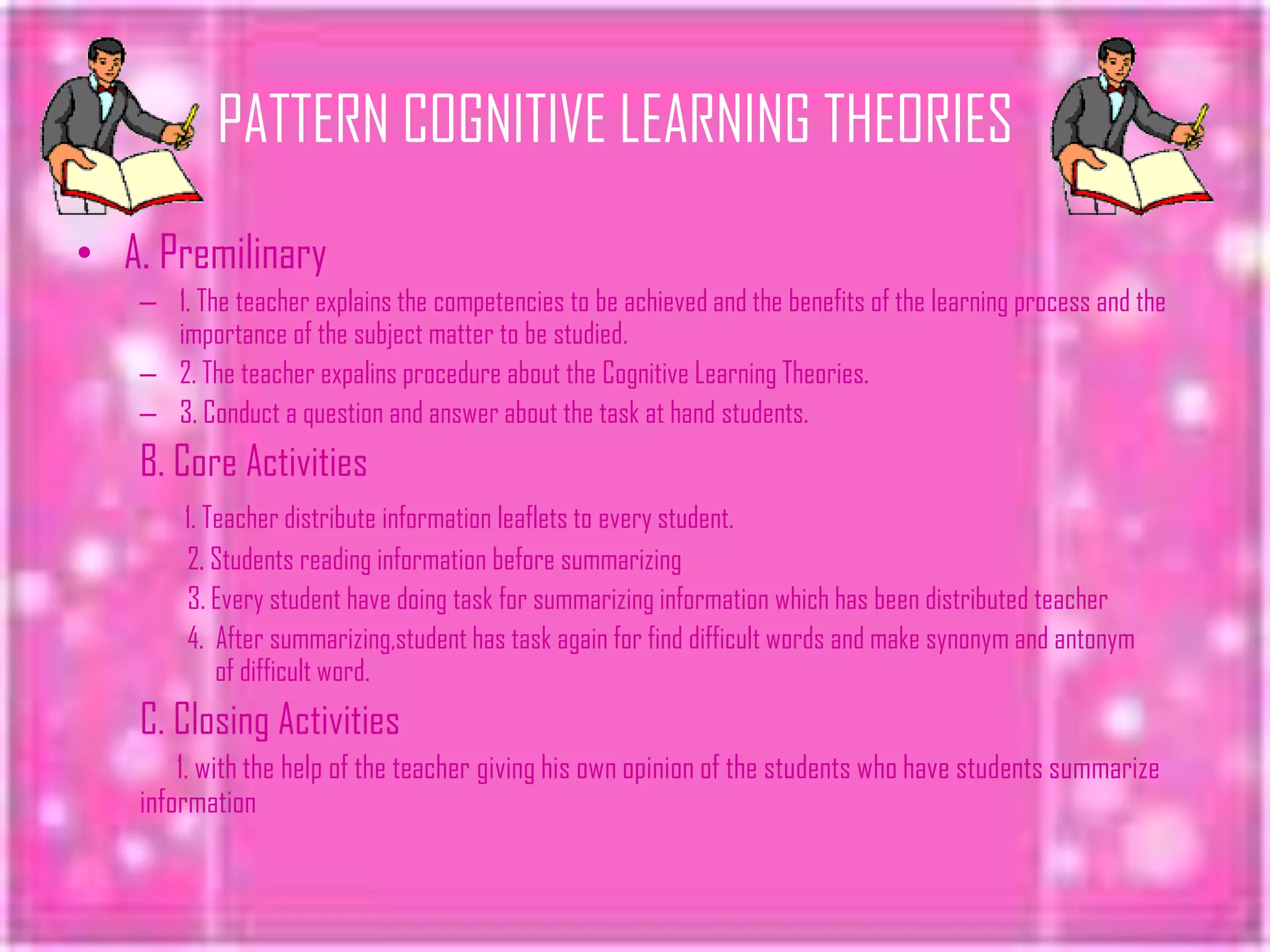 Cognitive learning theories | PPT