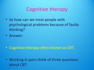 AS Abnormal Psychology Cognitive model | PPT
