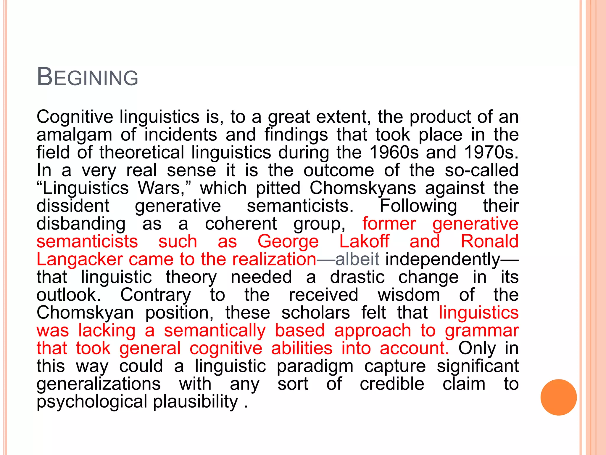 Cognitive linguistics | PPTX