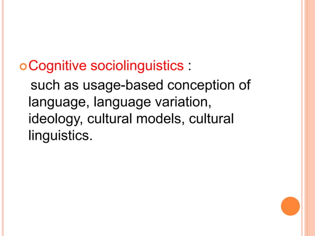 Cognitive linguistics | PPT