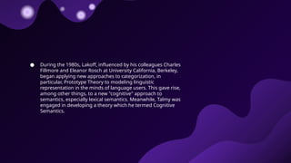 cognitive linguistics done by yulchiyeva | PPT