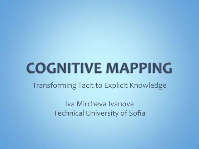 Cognitive Mapping | PPTX | Science