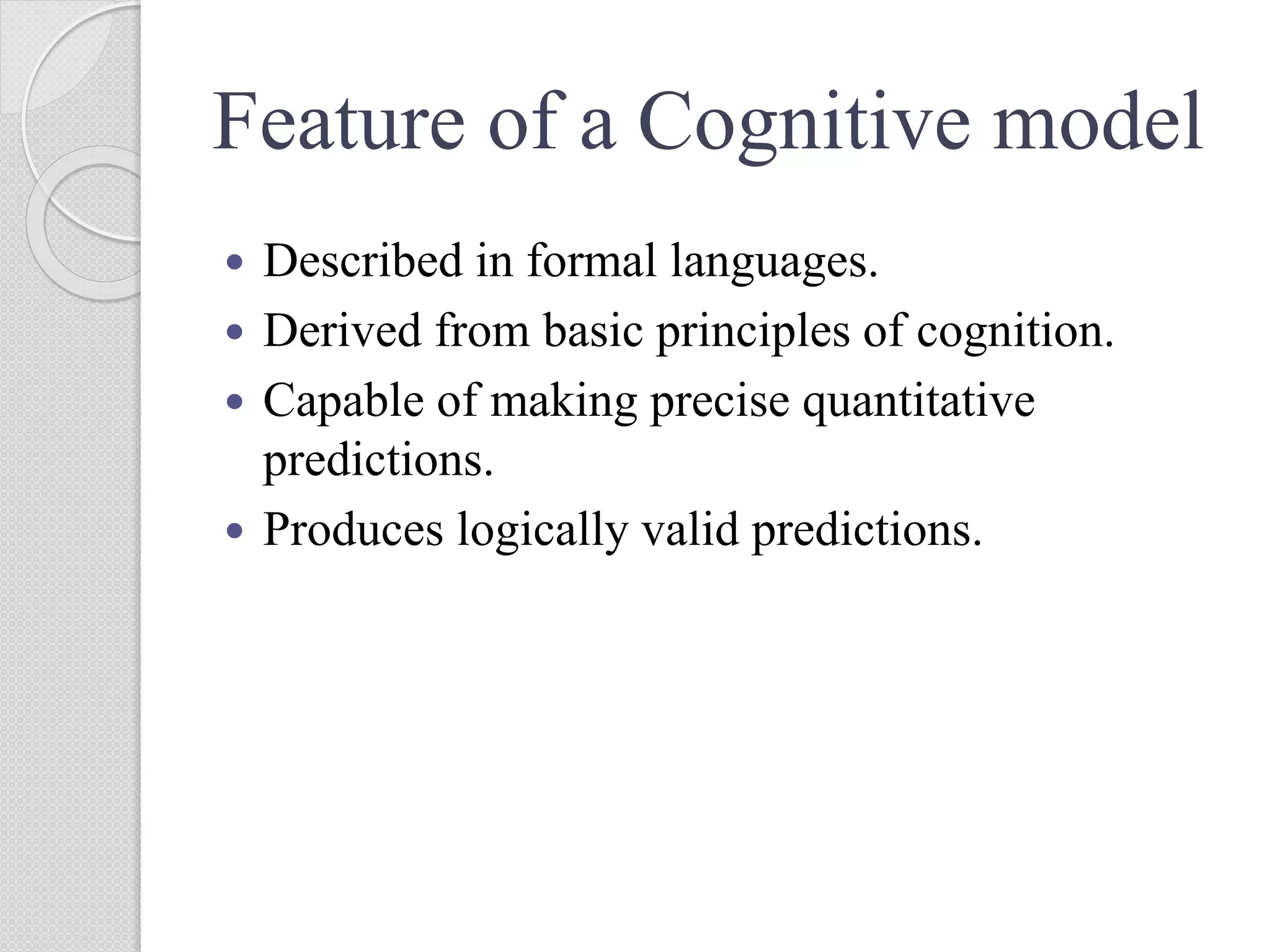 Cognitive modeling | PPTX