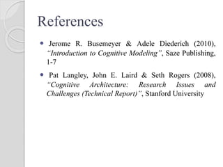 Cognitive modeling | PPTX