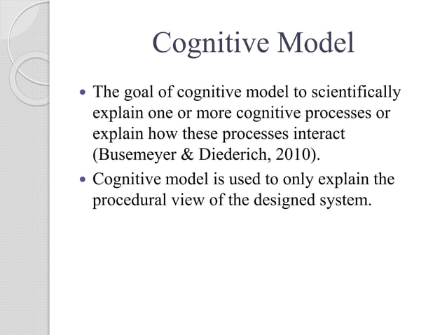 Cognitive modeling | PPTX | Artificial Intelligence | Technology ...