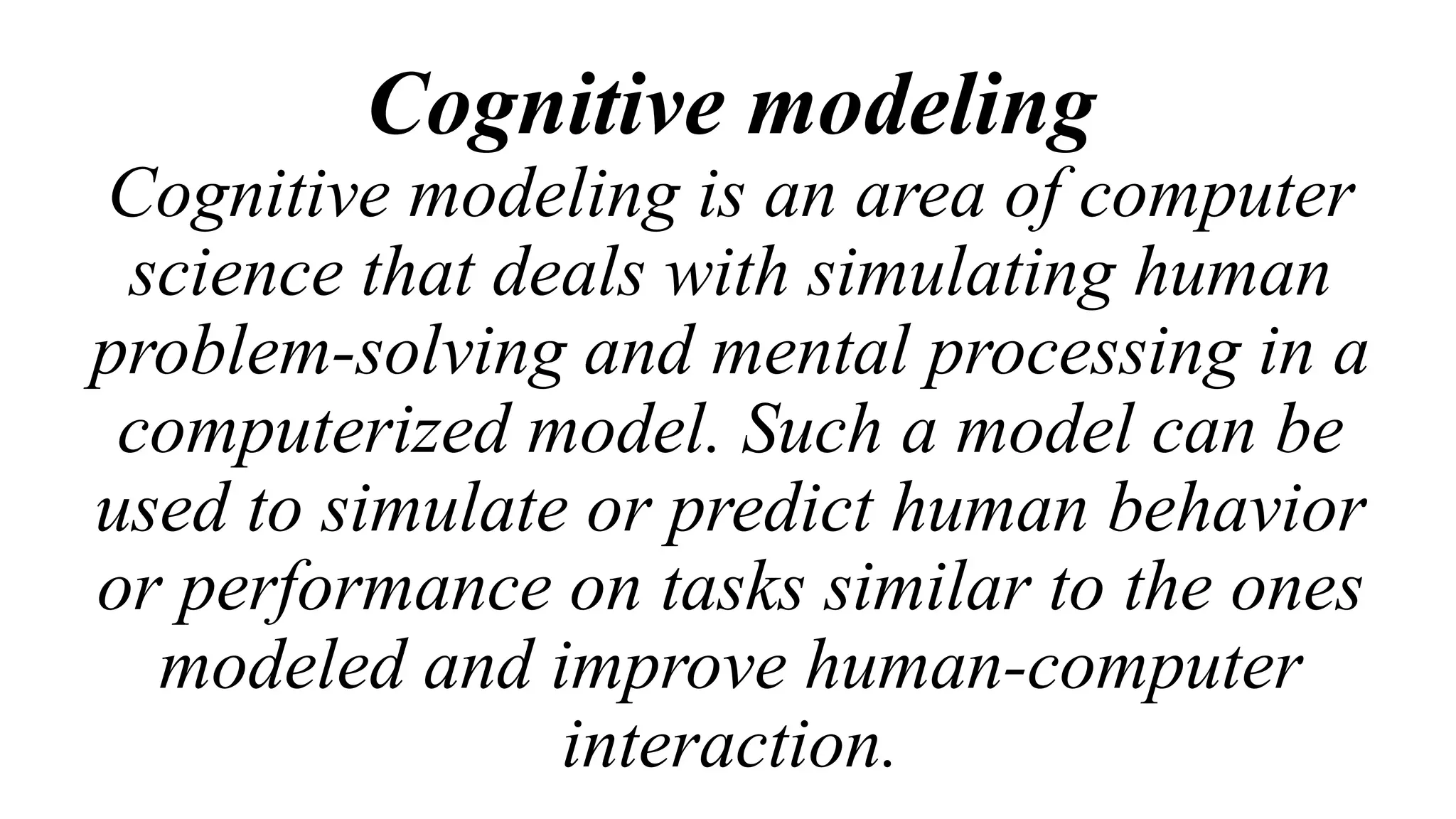 Cognitive modeling | PPT