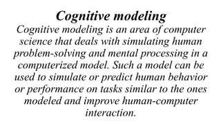 Cognitive modeling | PPT