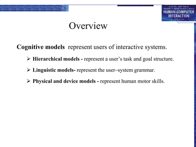 human computer Interaction cognitive models.ppt