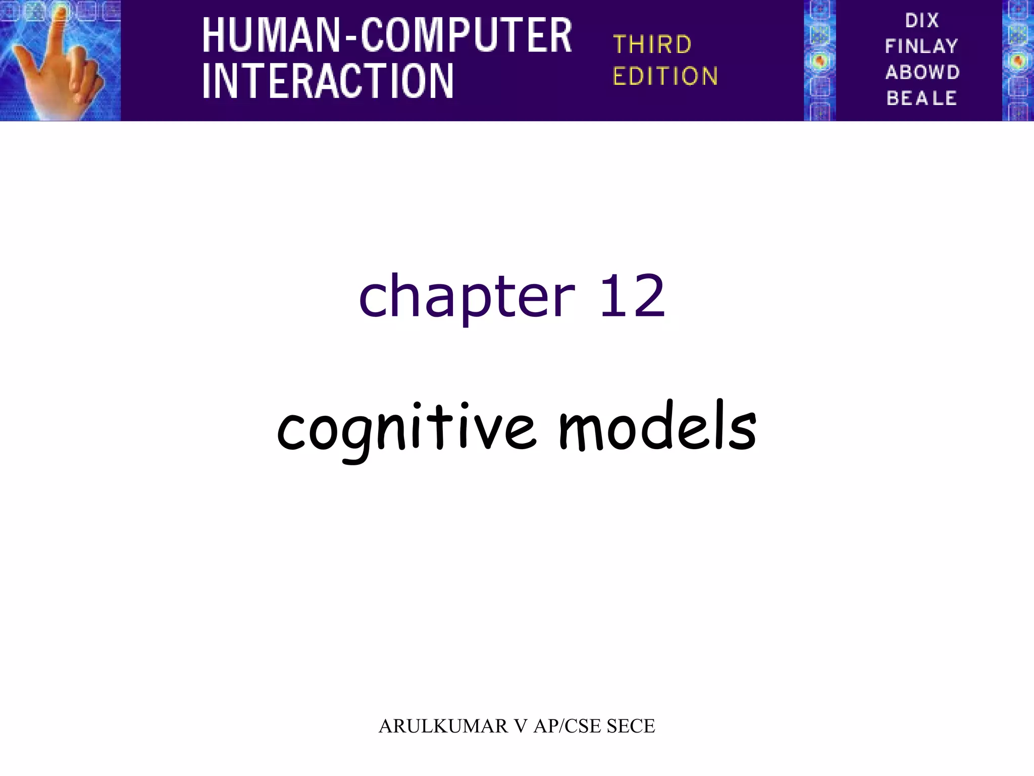 Cognitive models unit 3 | PPT | Programming Languages | Computing