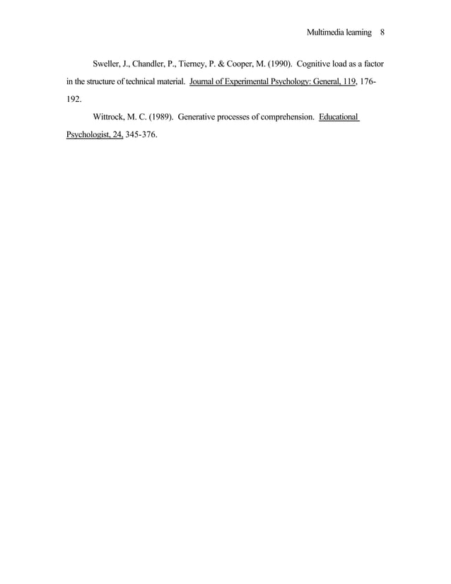 Cognitive multimedia learning pdf | PDF